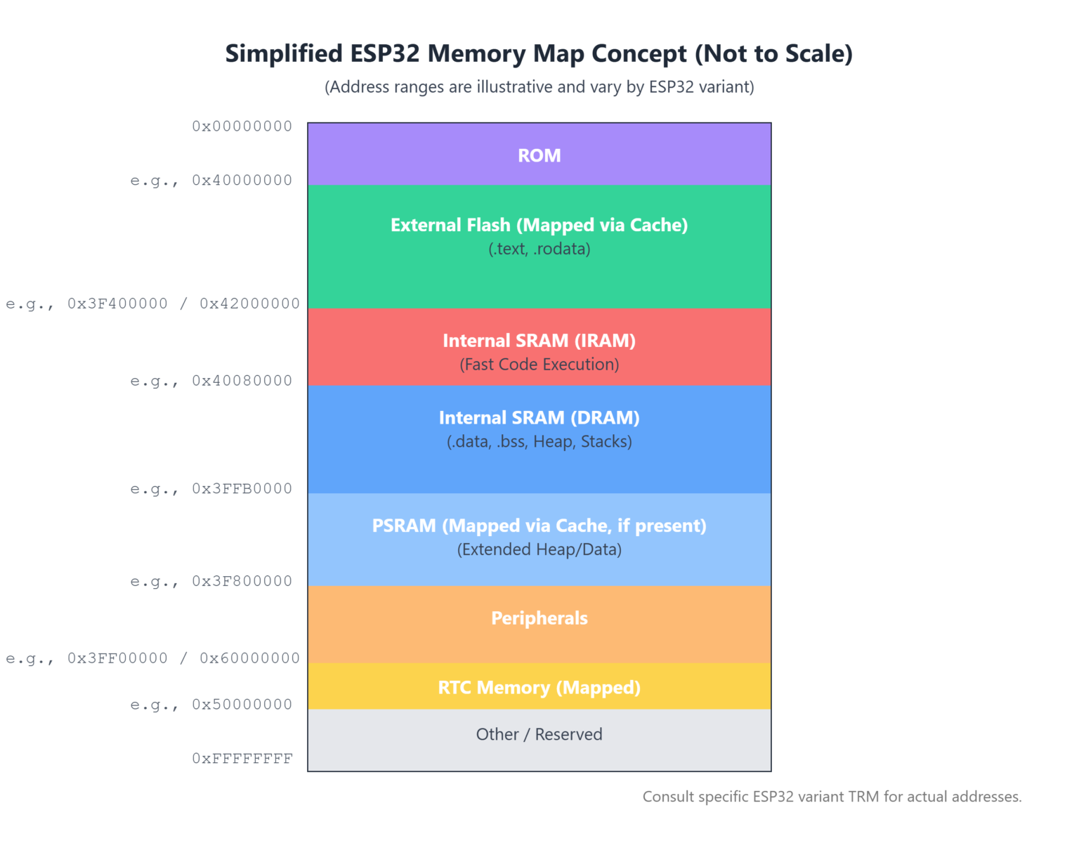 Esp32 Memory Architecture Overview